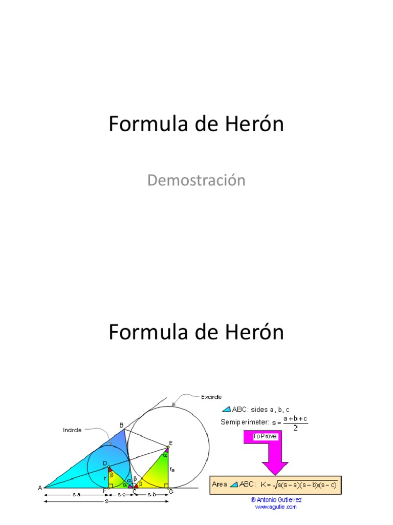 Formula de Herón | PDF