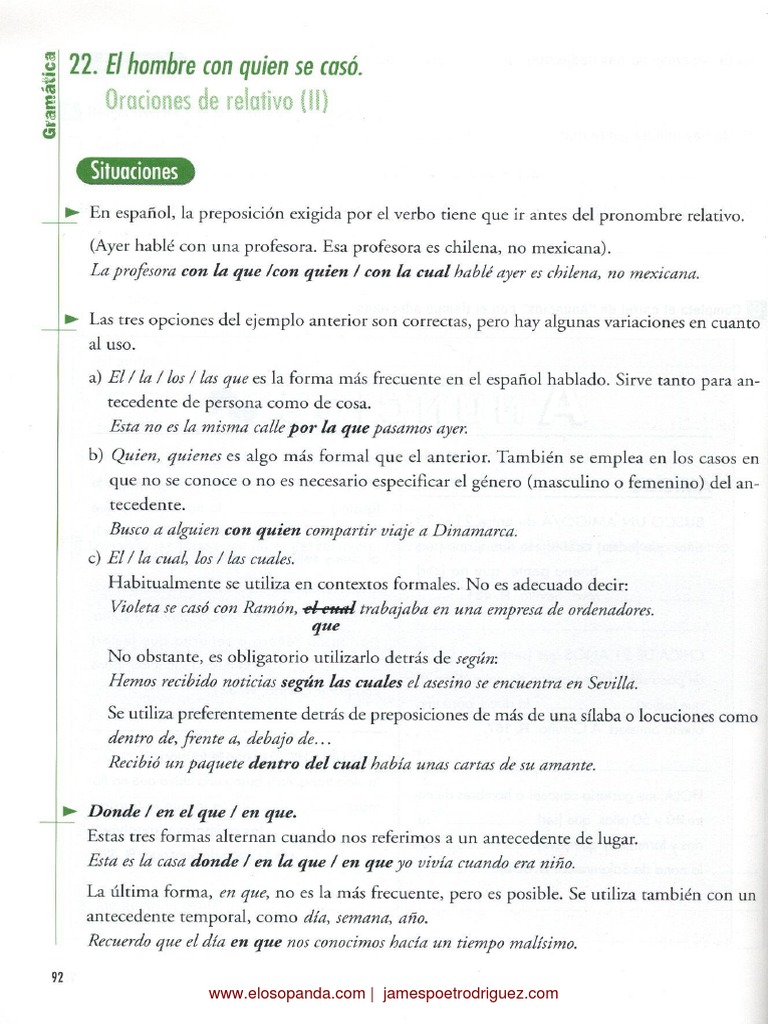 Oraciones de Relativo | PDF