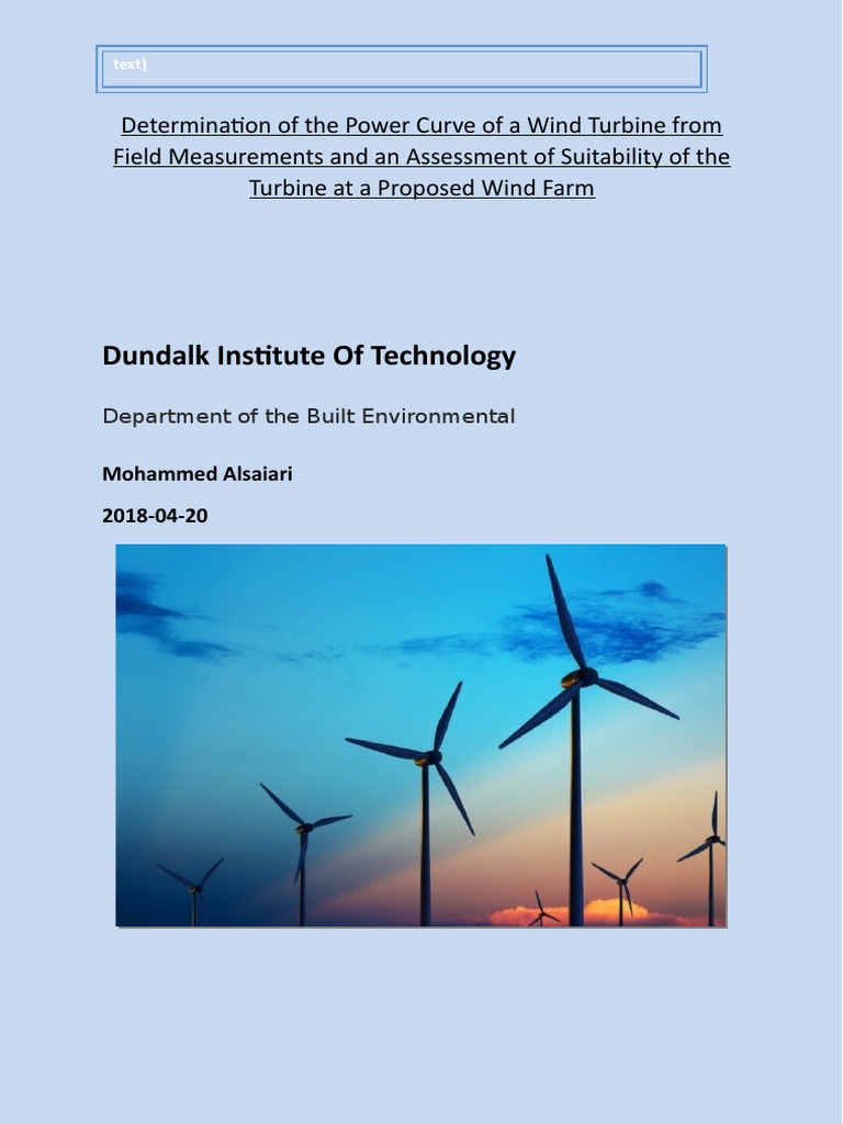 Wind Turbine Project | PDF | Wind Power | Wind Turbine