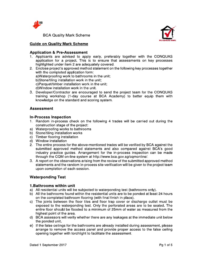 CONQUAS Assessment | PDF
