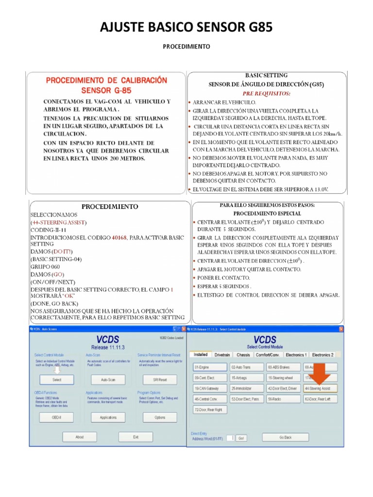 Ajuste Basico Sensor g85 | PDF