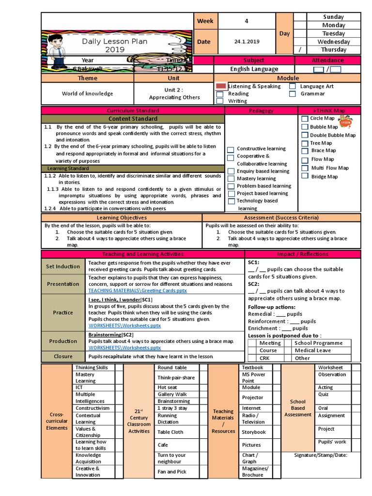 Daily Lesson Plan Unit 2 | PDF | Project Based Learning | Lesson Plan