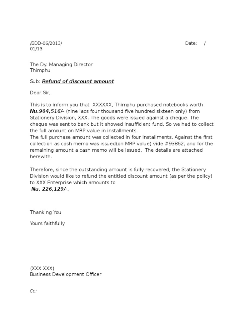 Nu.904,516/ - (Nine Lacs Four Thousand Five Hundred Sixteen Only) From ...