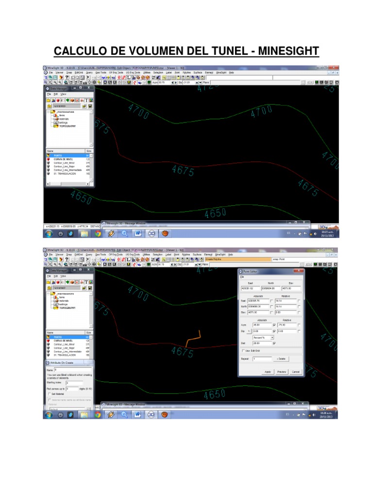Calculo de Volumen Con Minesight | PDF