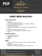 Price List Dapur Bu Sastro | PDF