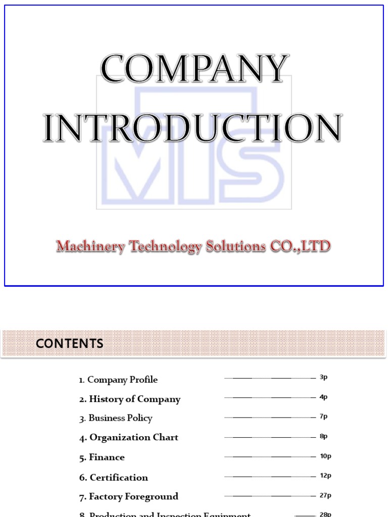 Company Introduction | PDF | Net Income | Valve