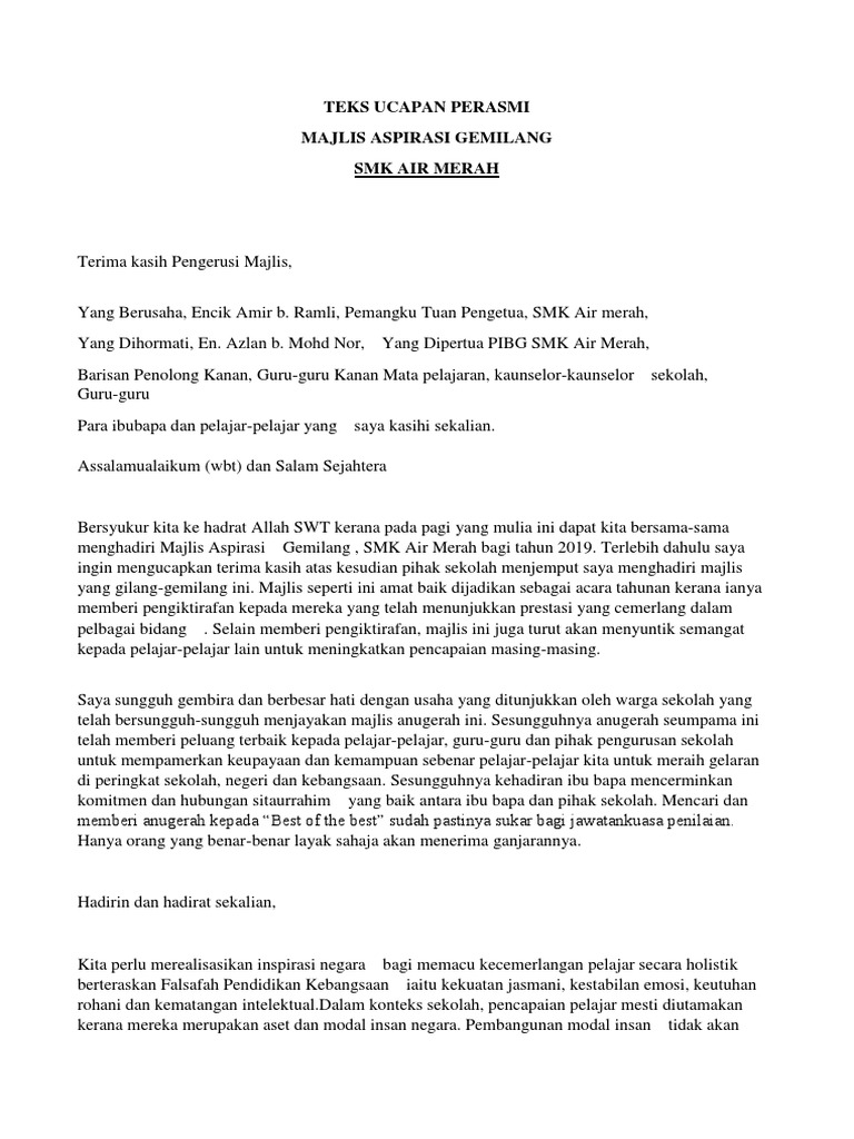 Teks Ucapan Perasmi Mag | PDF