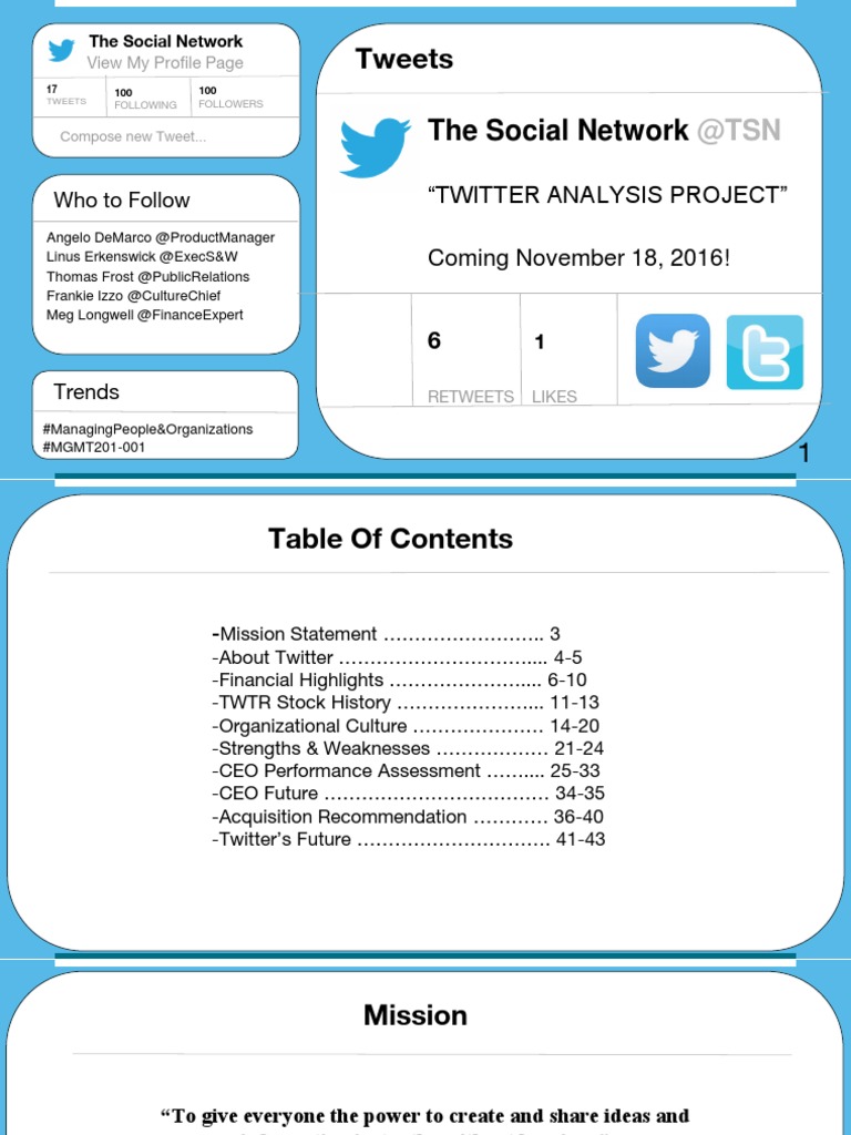 Twitter Project Final | PDF | Nasdaq | Social Media