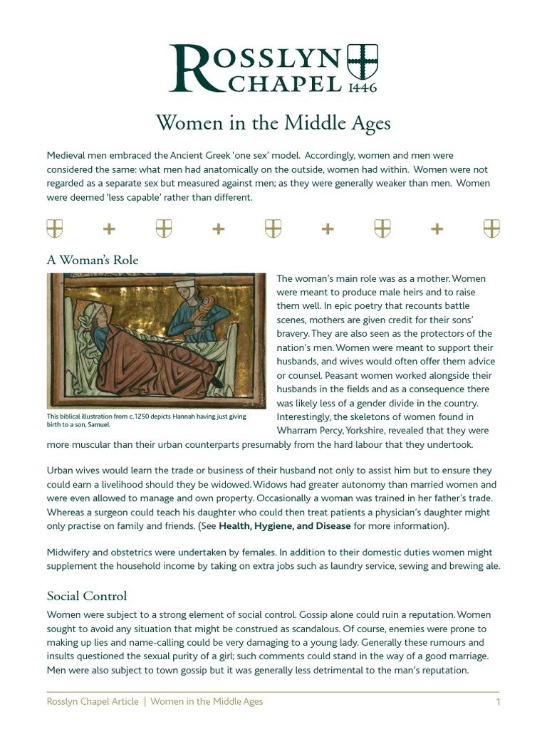 Women in the Middle Ages: Roles and Influence | PDF
