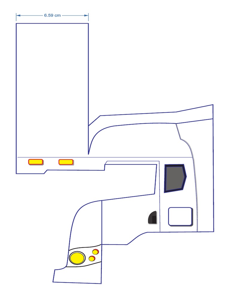 Papercraft Scania Truck Blue Print v2.1 PDF | PDF