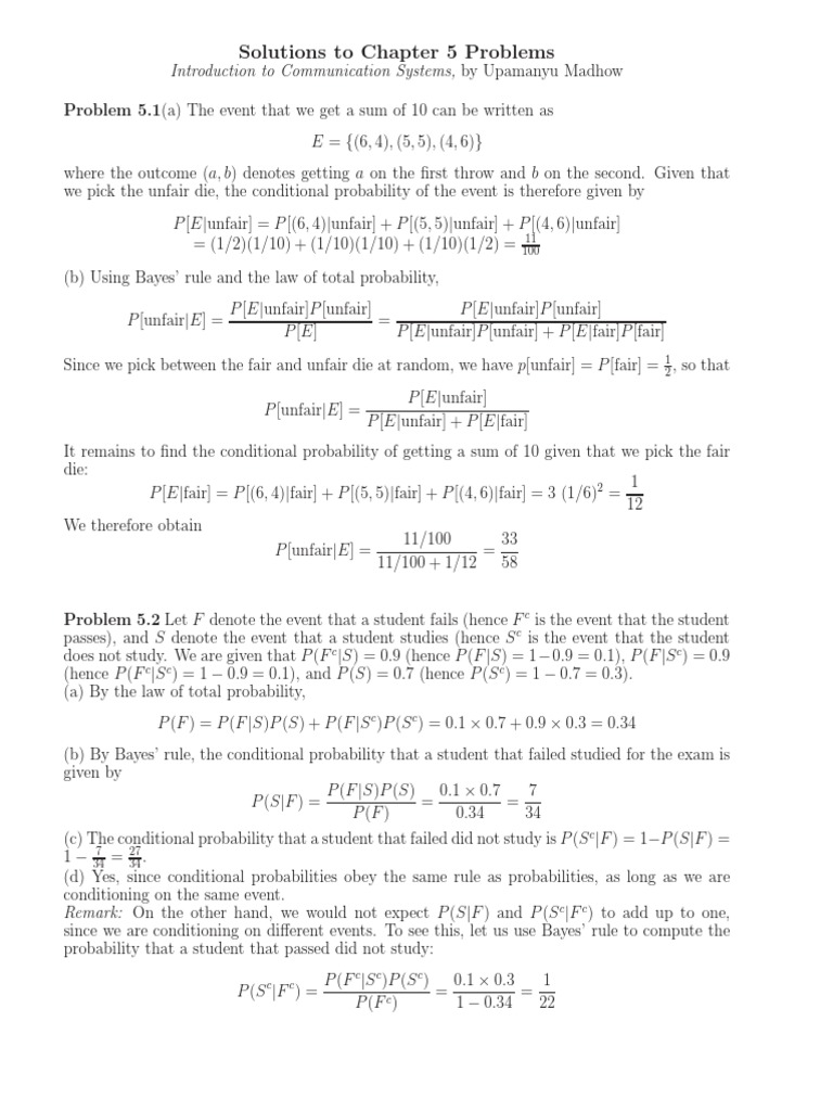 Solutions To Chapter 5 Problems | PDF | Exponential Function ...
