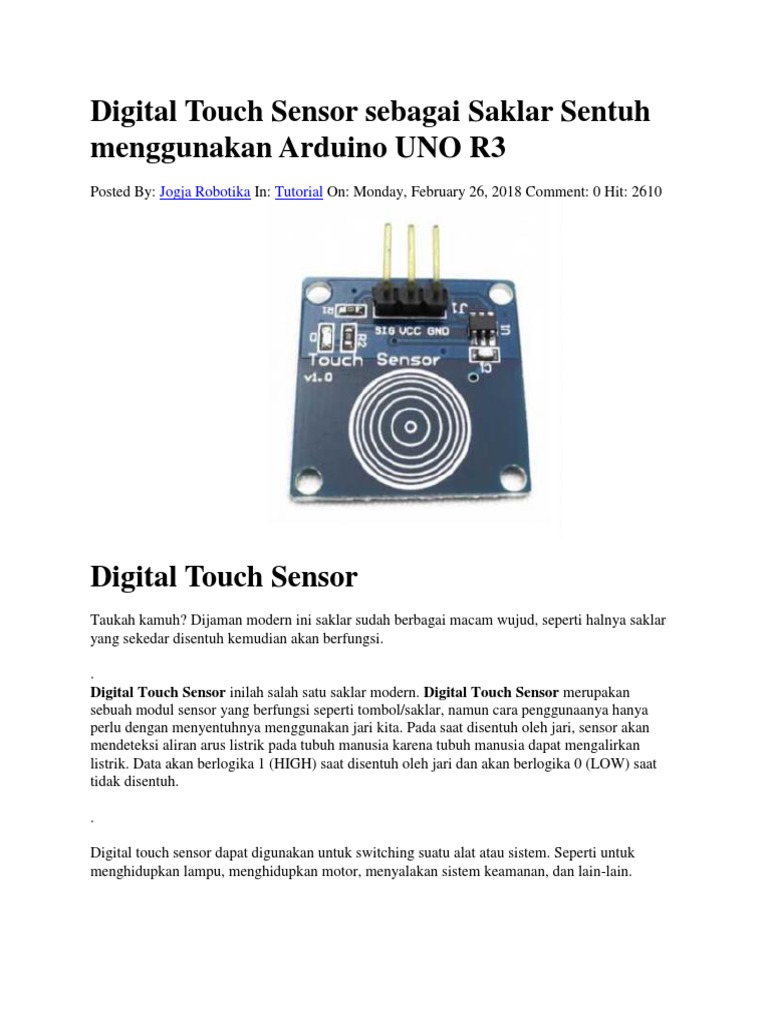 Sensor Sentuh | PDF