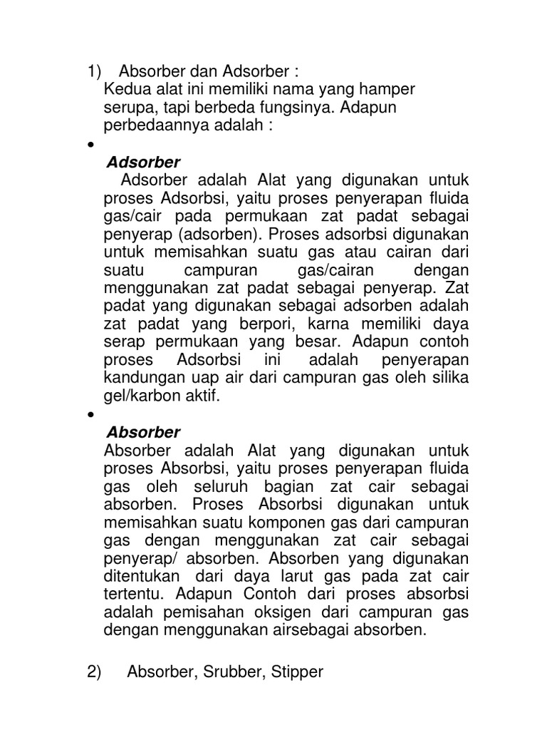 Adsorber Vs Absorber | PDF