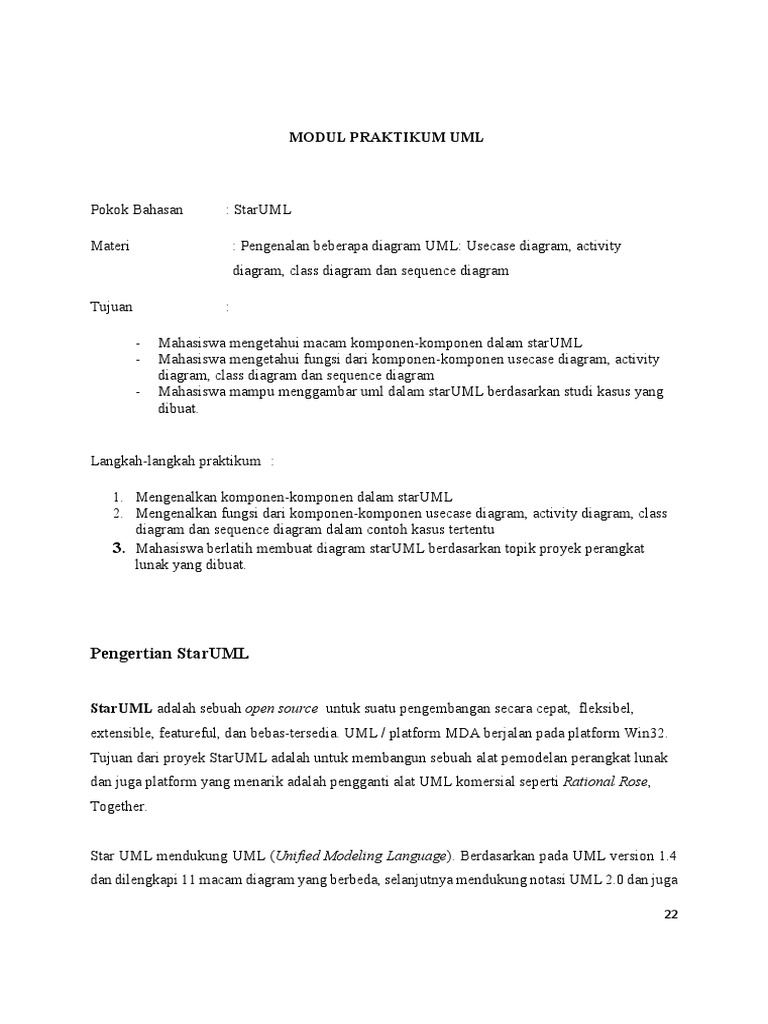 Modul Praktikum Star UML | PDF