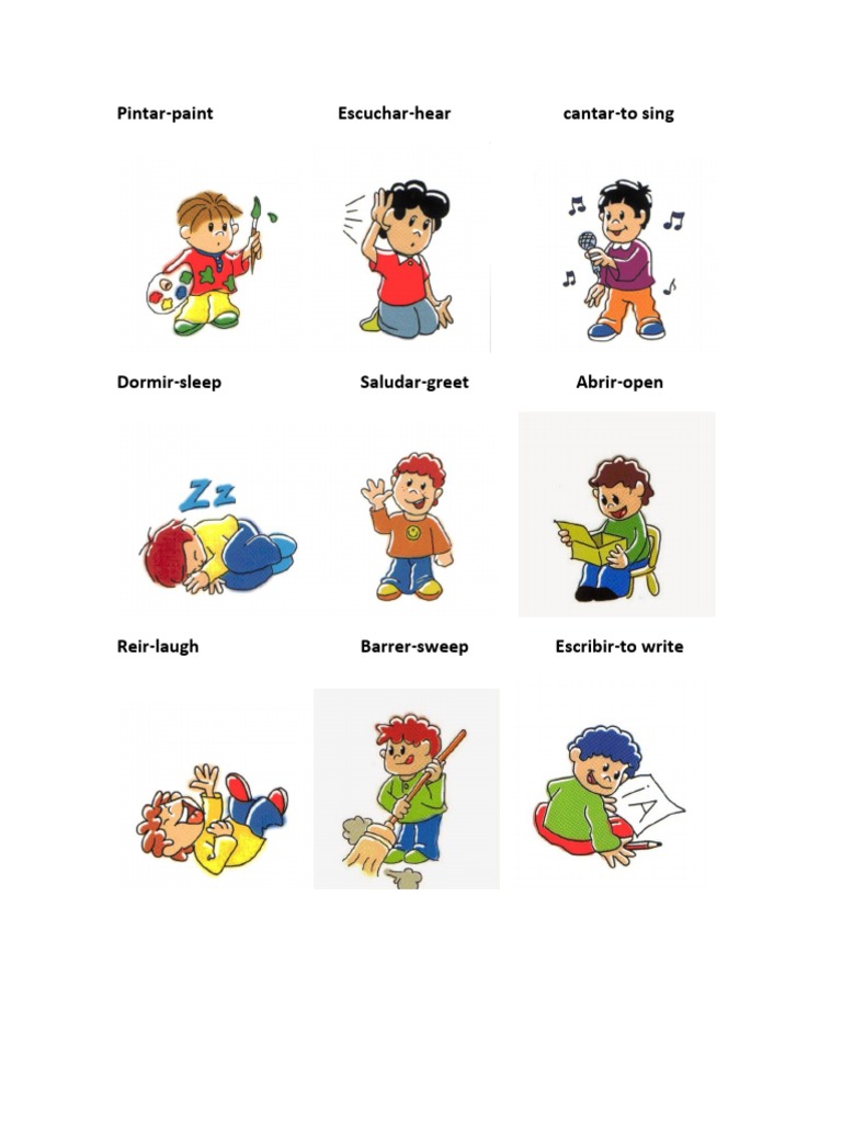 15 Verbos en Ingles y Español Con Grafica | PDF