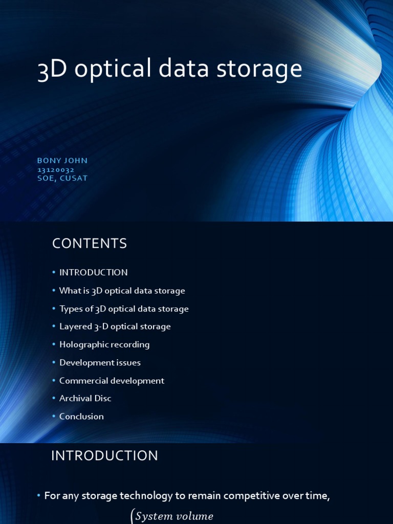 3D Optical Storage Innovations | PDF | Holography | Electrodynamics