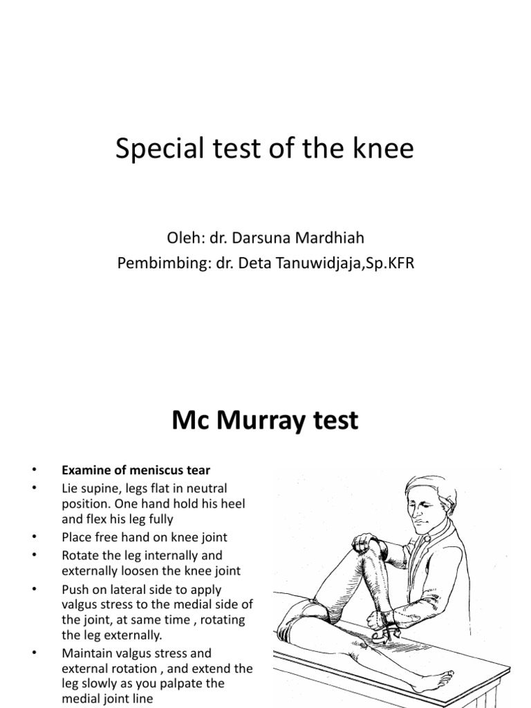 Special Test KNEE Una | PDF | Knee | Dance Science