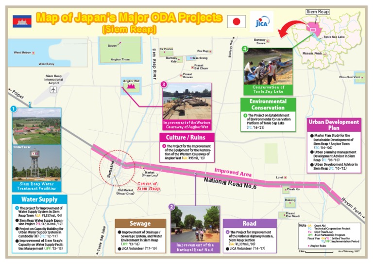 Map of Japan's Major ODA Projects | PDF | Angkor | Hydraulic Engineering
