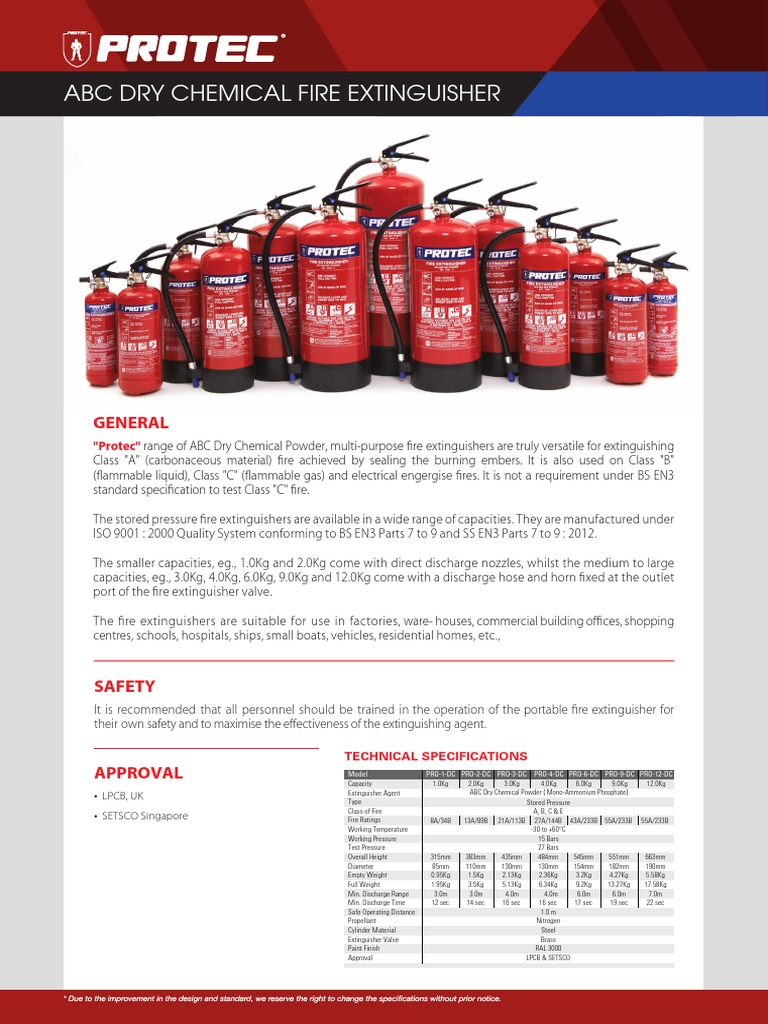 Abc Dry Chemical Fire Extinguisher | PDF | Manufactured Goods | Nature