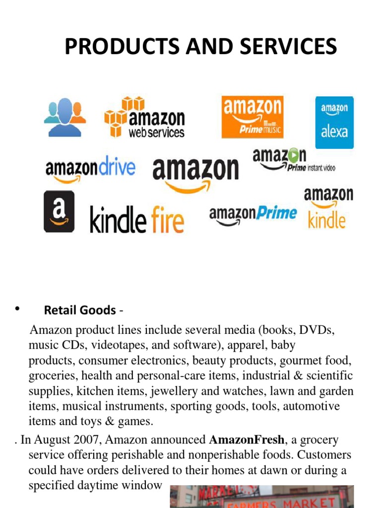 Amazon Products and Services | PDF | World Wide Web | Internet & Web
