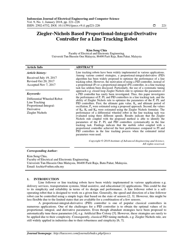 Line Tracking Robot | PDF | Control Theory | Systems Theory