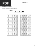Kertas Jawapan Objektif | PDF