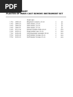Laparotomy Instrument Set List | PDF