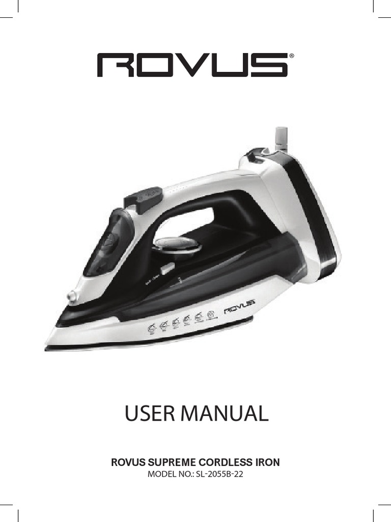 Rovus Supreme Cordless Iron Manual | PDF | Steam | Iron