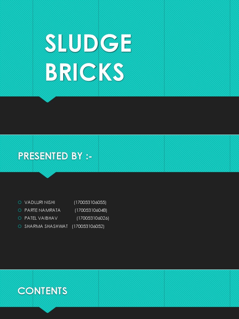 Sludge Bricks New | PDF | Brick | Building Materials