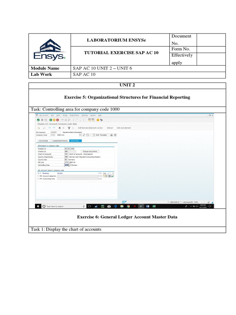 Tutorial AC010 Business Processes in Financial Ac | PDF | Accounts ...
