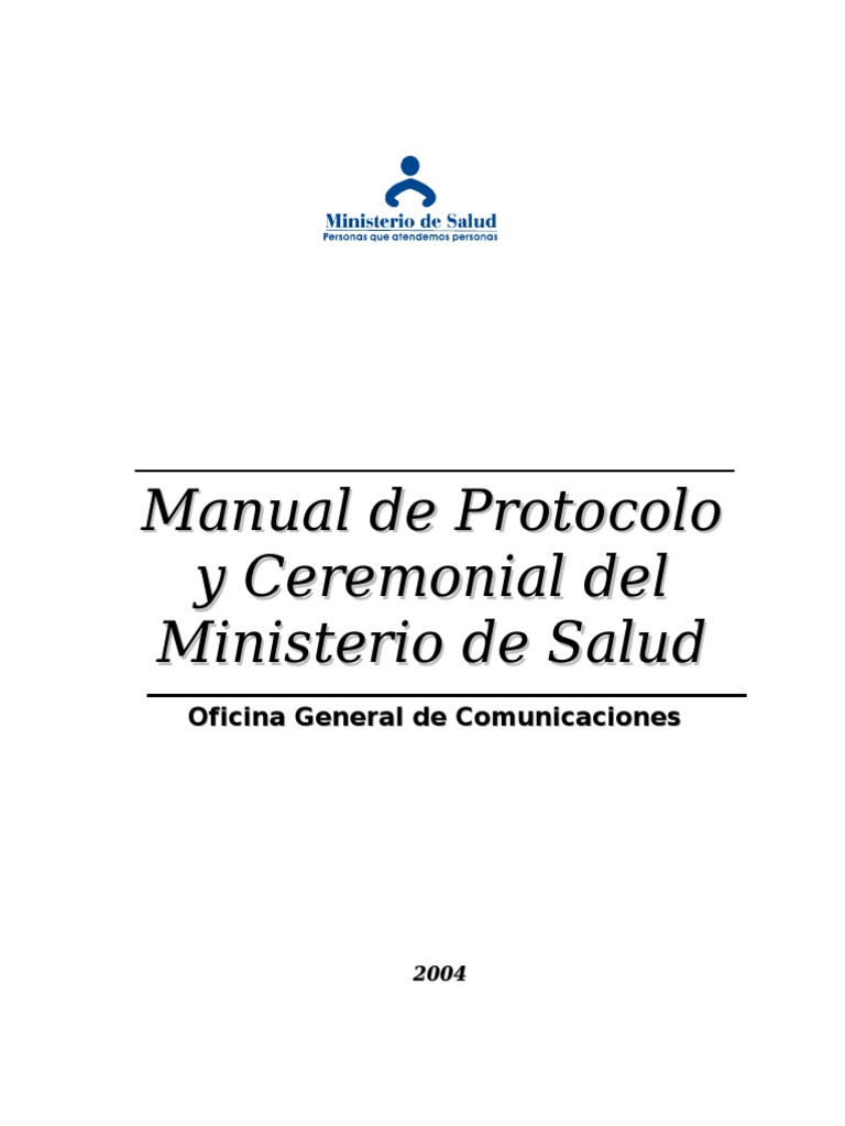 Manual de Ceremonial y Protocolo MINSA | PDF | Oficial general | Imperio Inca