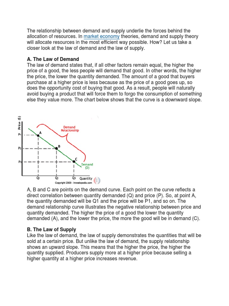Demand and supply forces resource allocation | PDF | Supply And Demand ...