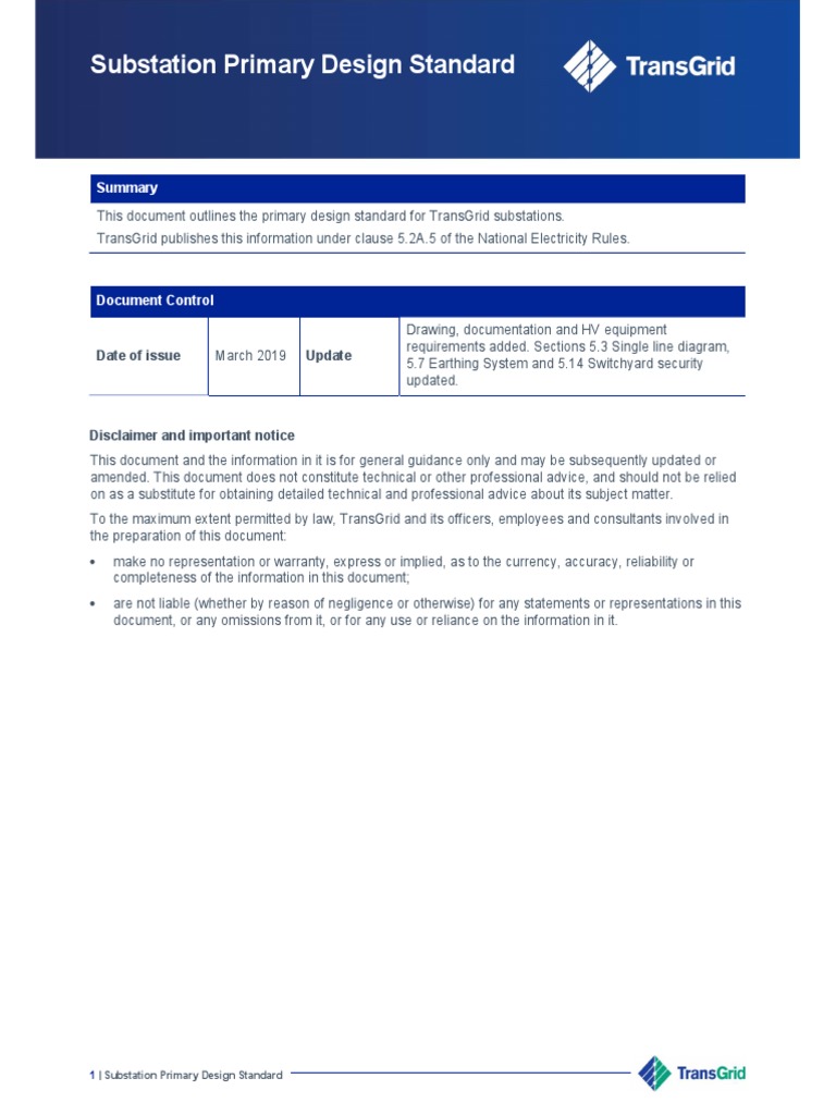 Substation Design Standards Overview | PDF | Electrical Substation ...