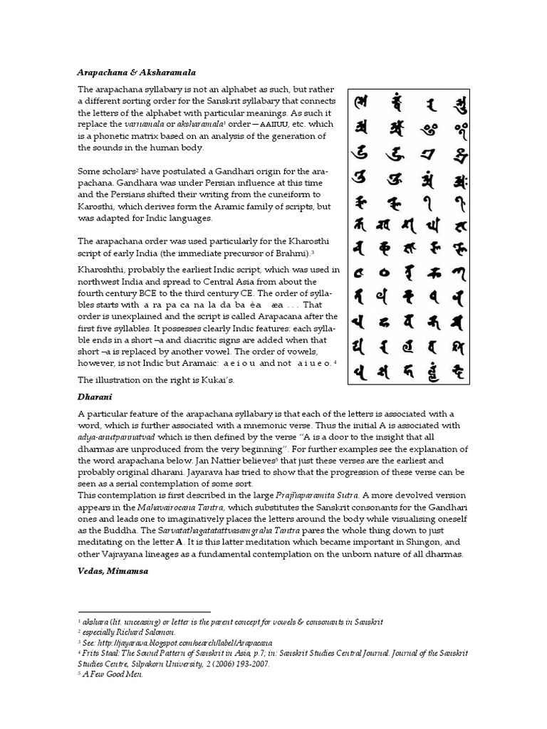 Understanding Arapachana Syllabary | PDF | Indian Religions | Indian ...