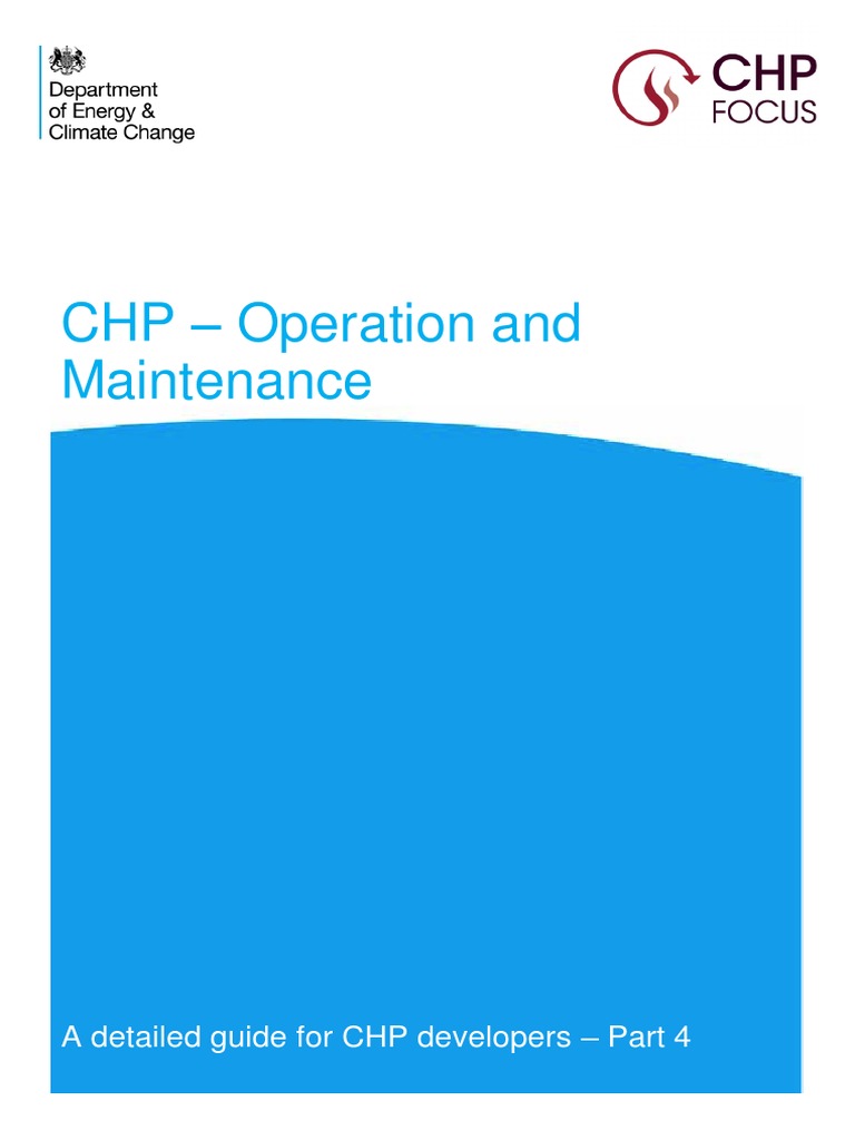 Part 4 CHP Operation-And-Maintenance | PDF | Cogeneration | Gas Turbine