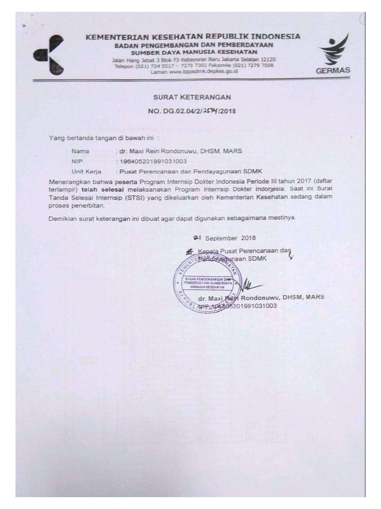 3.surat Selesai Internship PDF | PDF