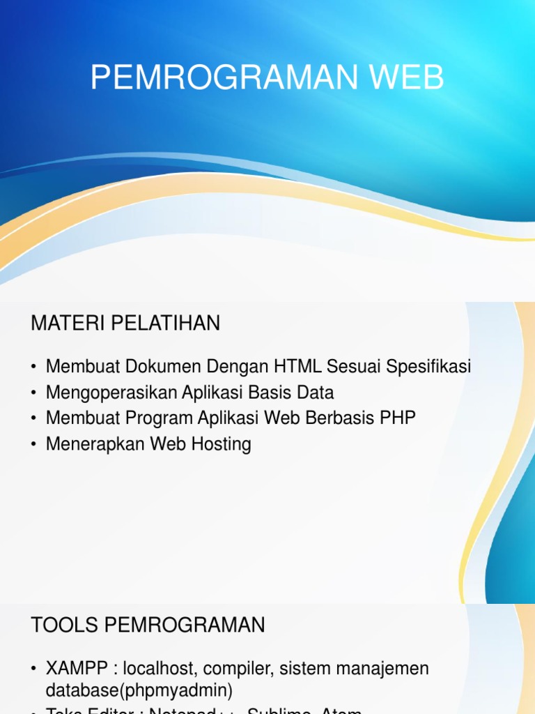 Materi Pelatihan Pemrograman Web | PDF | Komputer