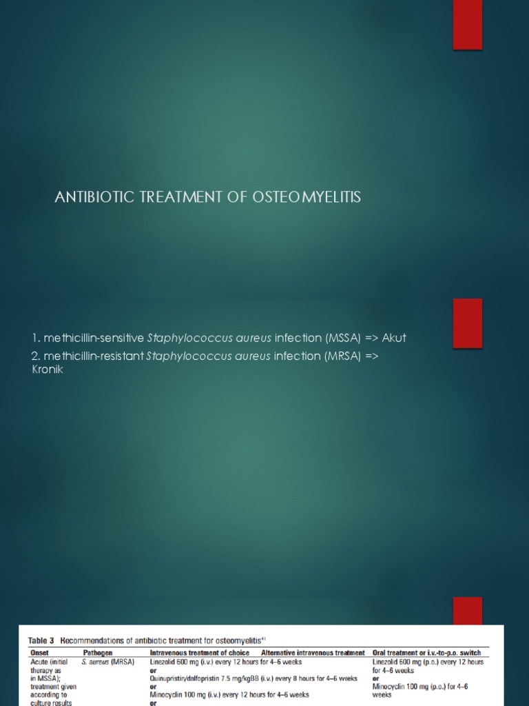 Treatment of Osteomyelitis | PDF