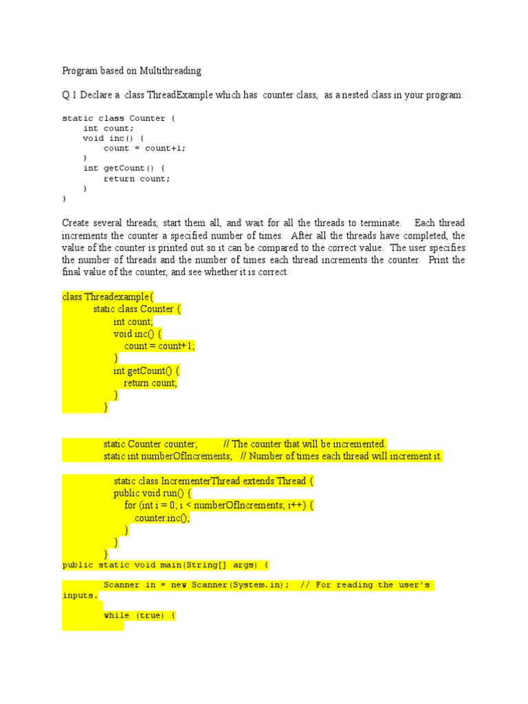 Static Class Counter (Int Count Void Inc (Count Count+1 ) Int Getcount ...