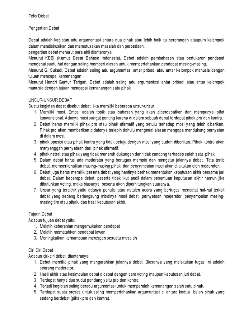 Teks Debat | PDF
