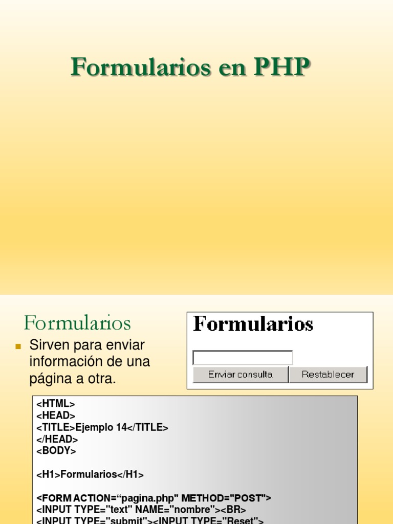 Formularios PHP | PDF | Fracción (Matemáticas) | Objetos matemáticos