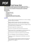 Tepid Sponging: Preparation of Articles | PDF | Hypothermia | Bathing