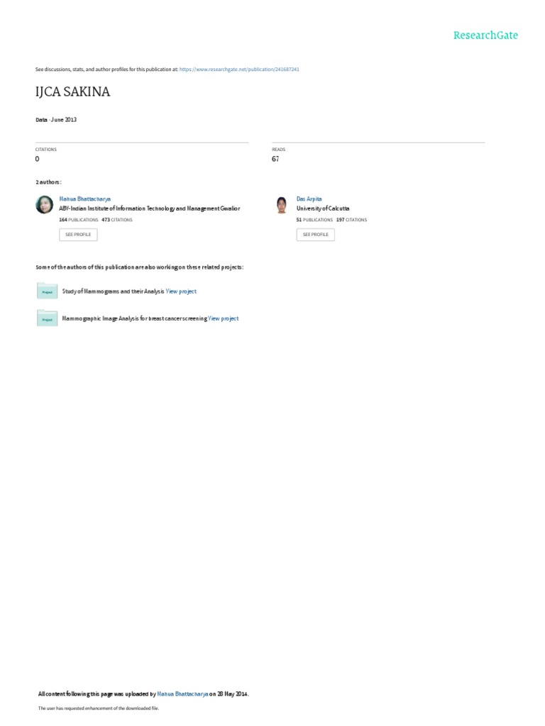 Ijca Sakina: June 2013 | Download Free PDF | Speech Recognition | Spectral Density