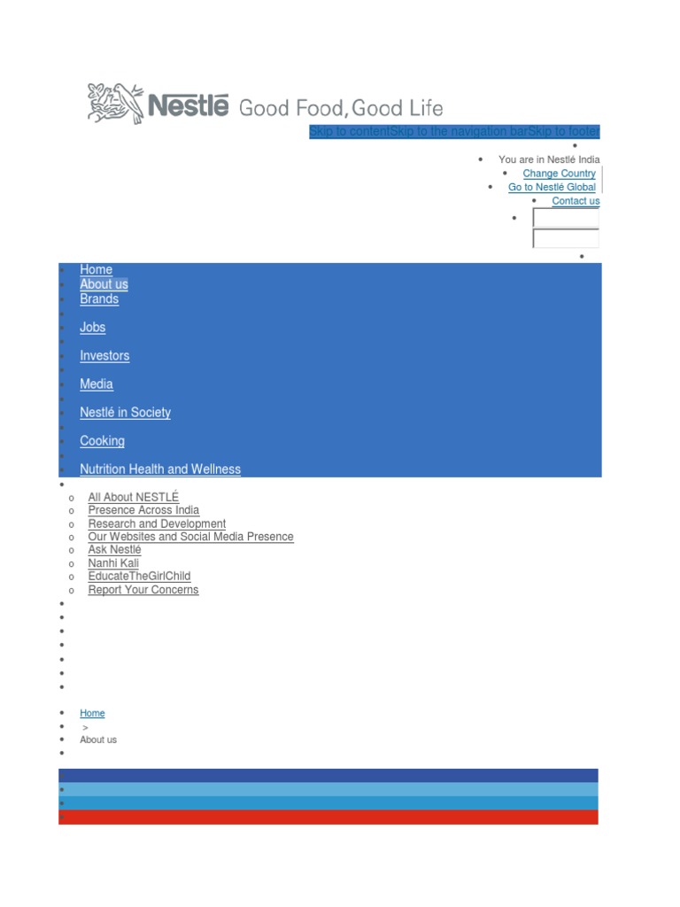 Skip To ContentSkip To The Navigation BarSkip To Footer | PDF | Nestlé ...