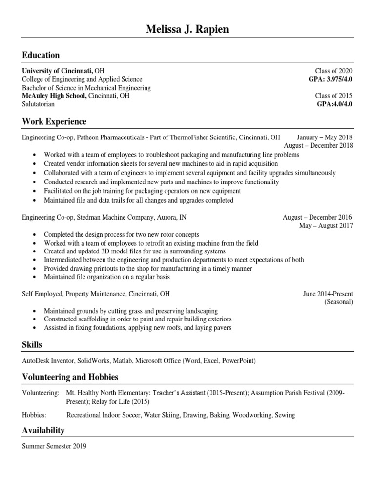 Resume e Portfolio | PDF | Engineering