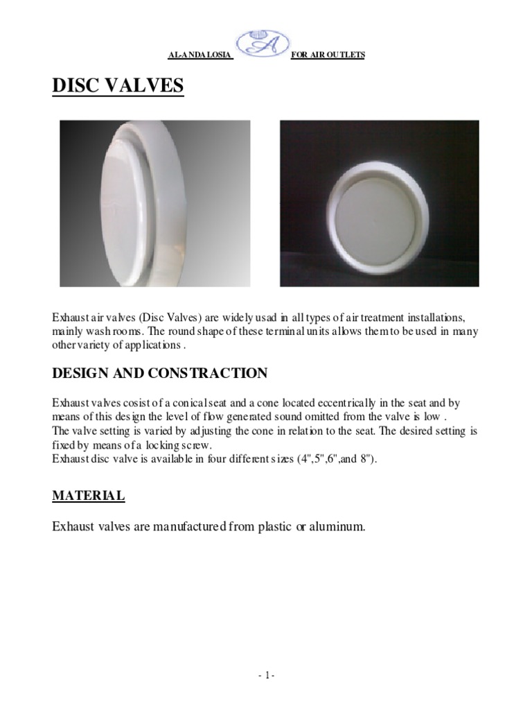 Disc Valves: Design and Cons Traction | PDF