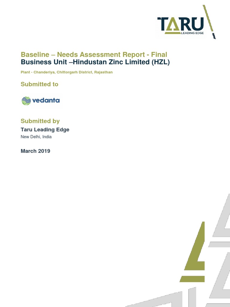 Baseline-Needs Assessment Report - Final - Chanderiya - HZL - 02042019 ...