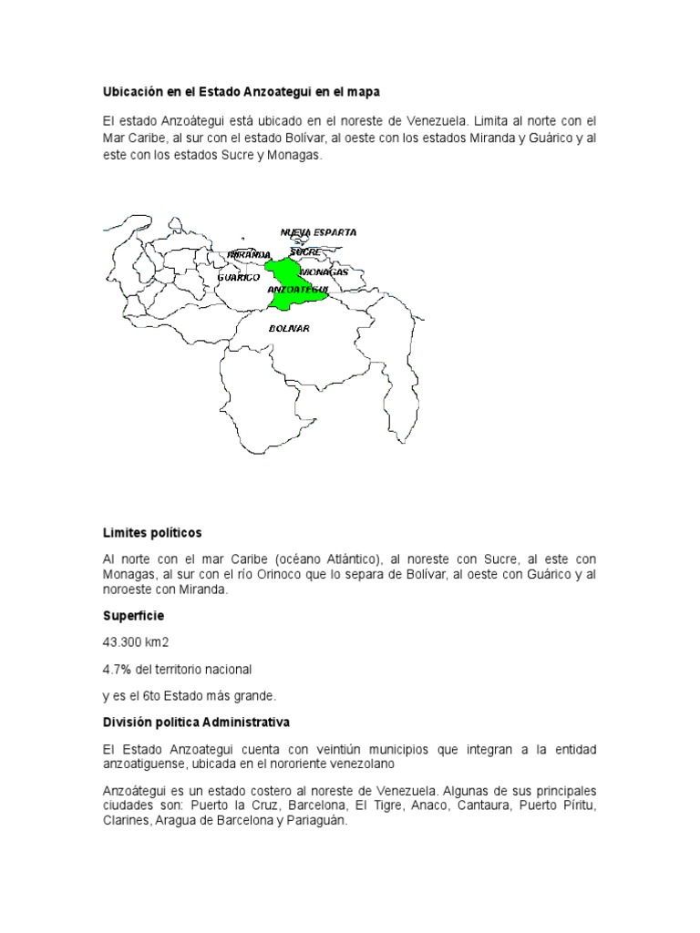 Estado Anzoategui | PDF | Geografía Física | Ciencias de la Tierra