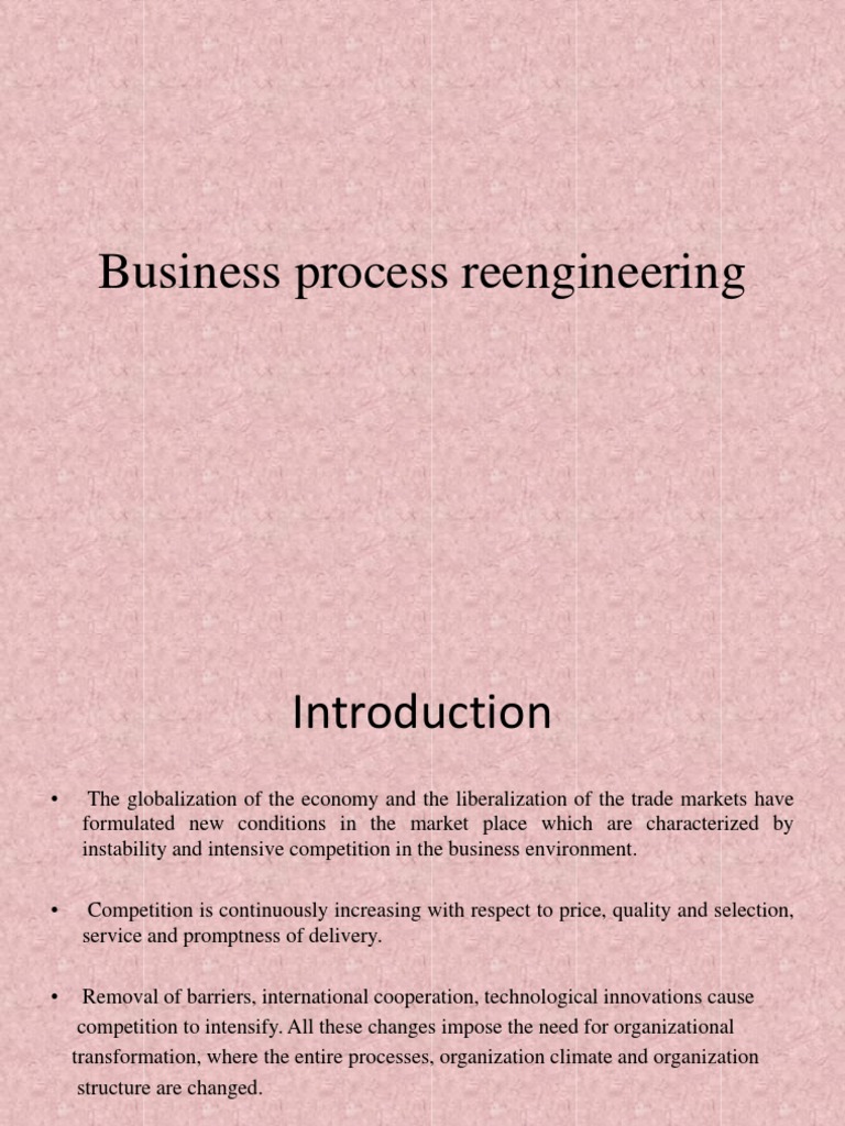 Business Process Reengineering | PDF | Business Process | Business