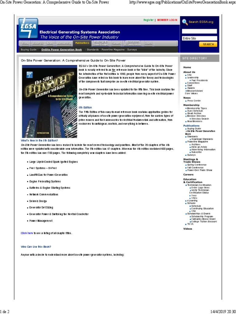 On-Site Power Generation: A Comprehensive Guide To On-Site Power | PDF ...